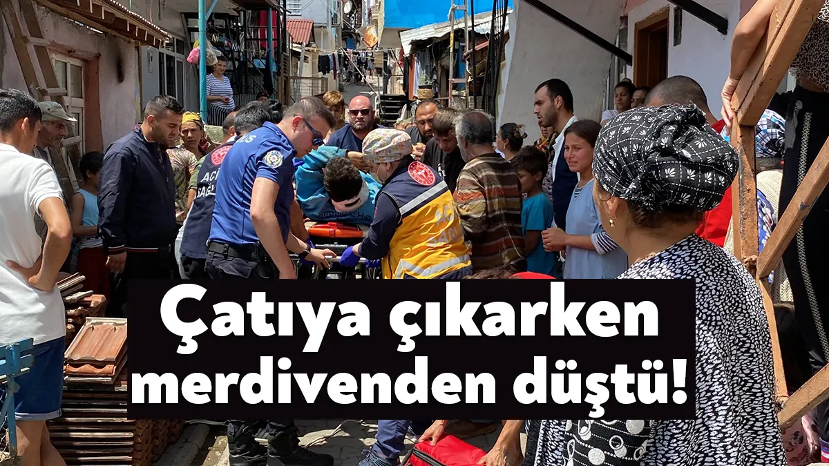 Çatıya çıkarken merdivenden düştü! - Bağımsız Kocaeli