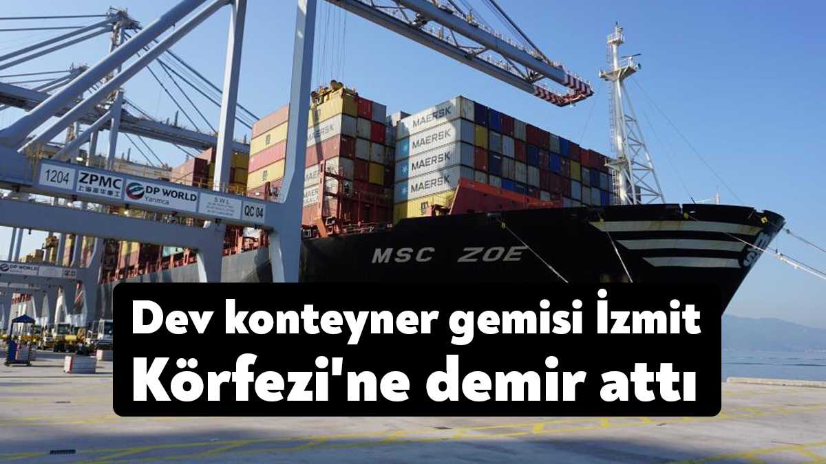 Dev konteyner gemisi İzmit Körfezi'ne demir attı - Bağımsız Kocaeli