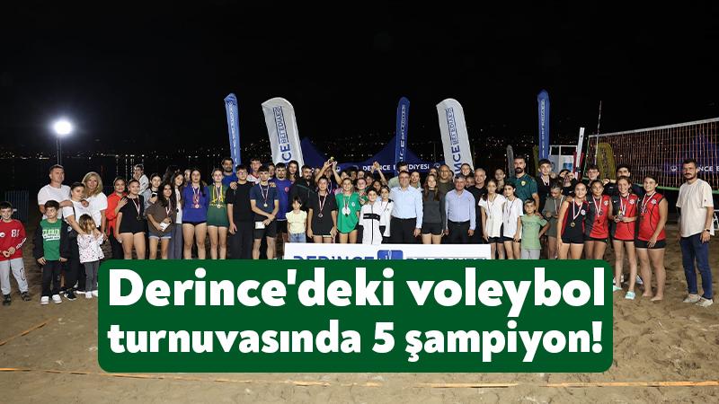 Derince'deki voleybol turnuvasında 5 şampiyon! - Bağımsız Kocaeli